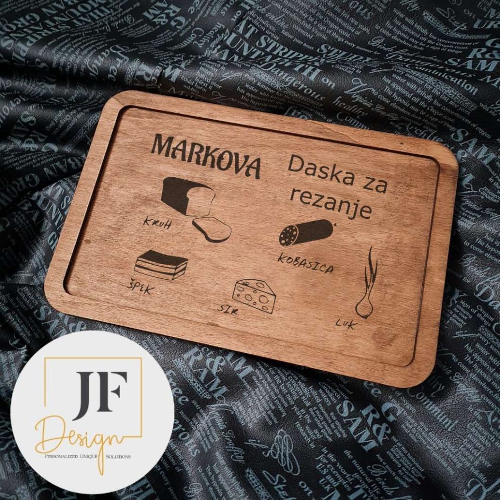 Personalizirana Daska Za Rezanje S Imenom i Tekstom