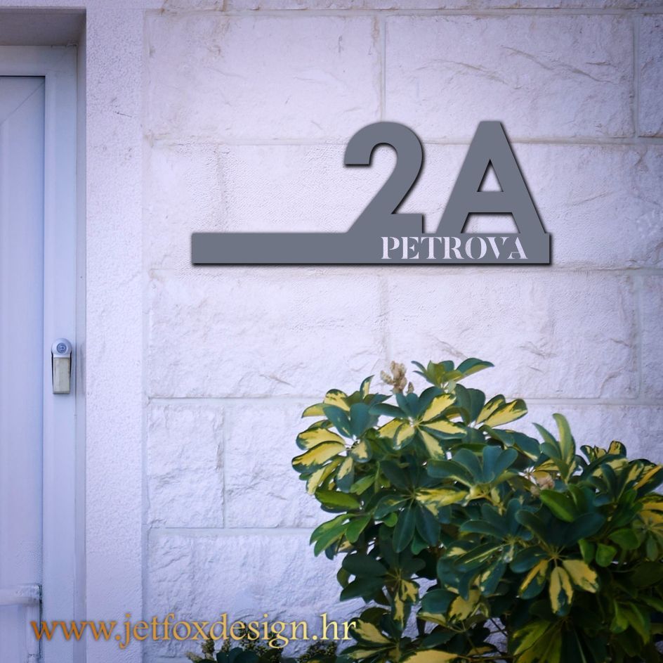 Luksuzni kućni broj Line od jednog sloja akrila – Elegantni dizajn